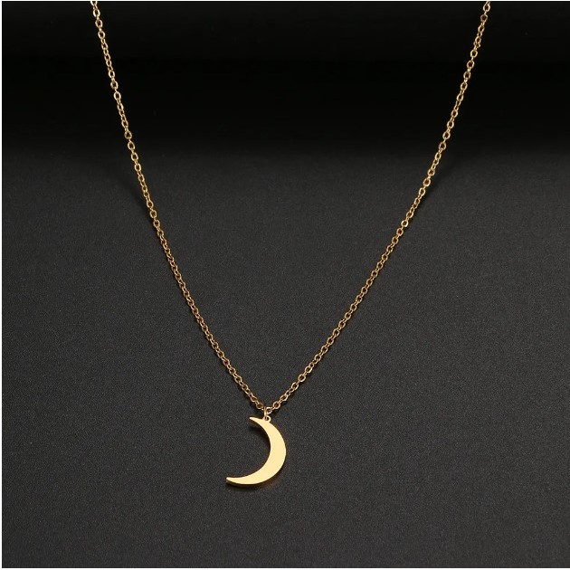 Colar - Lua Minguante - Gold | Shopee Brasil