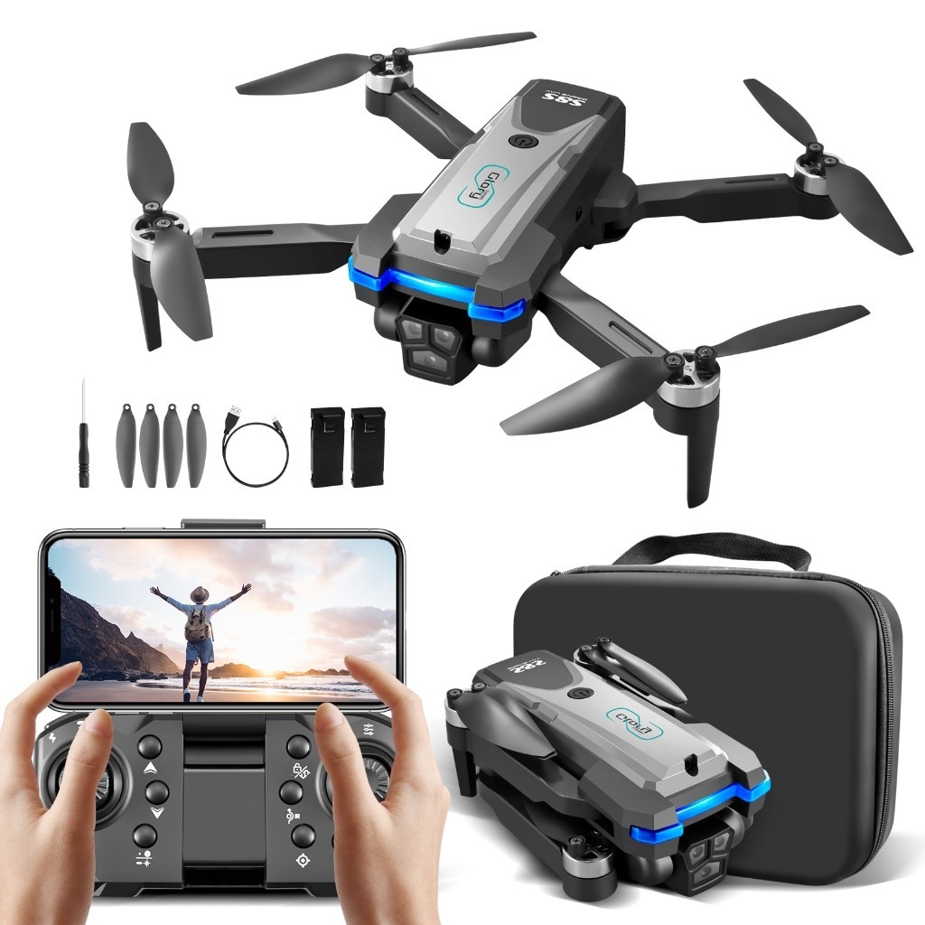 Drone S8s Pro Max Motor Brushless Camera Hd 4k 2 Baterias B | Shopee Brasil