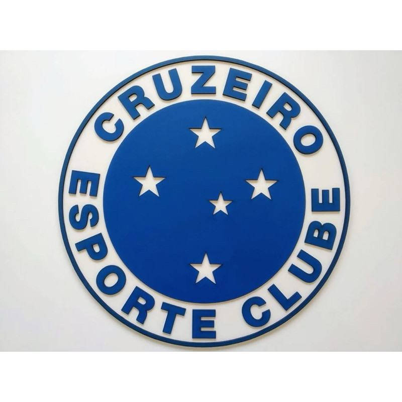 Quadro escudo do Cruzeiro - Simbolo do Time do Cruzeiro em mdf (3d ...