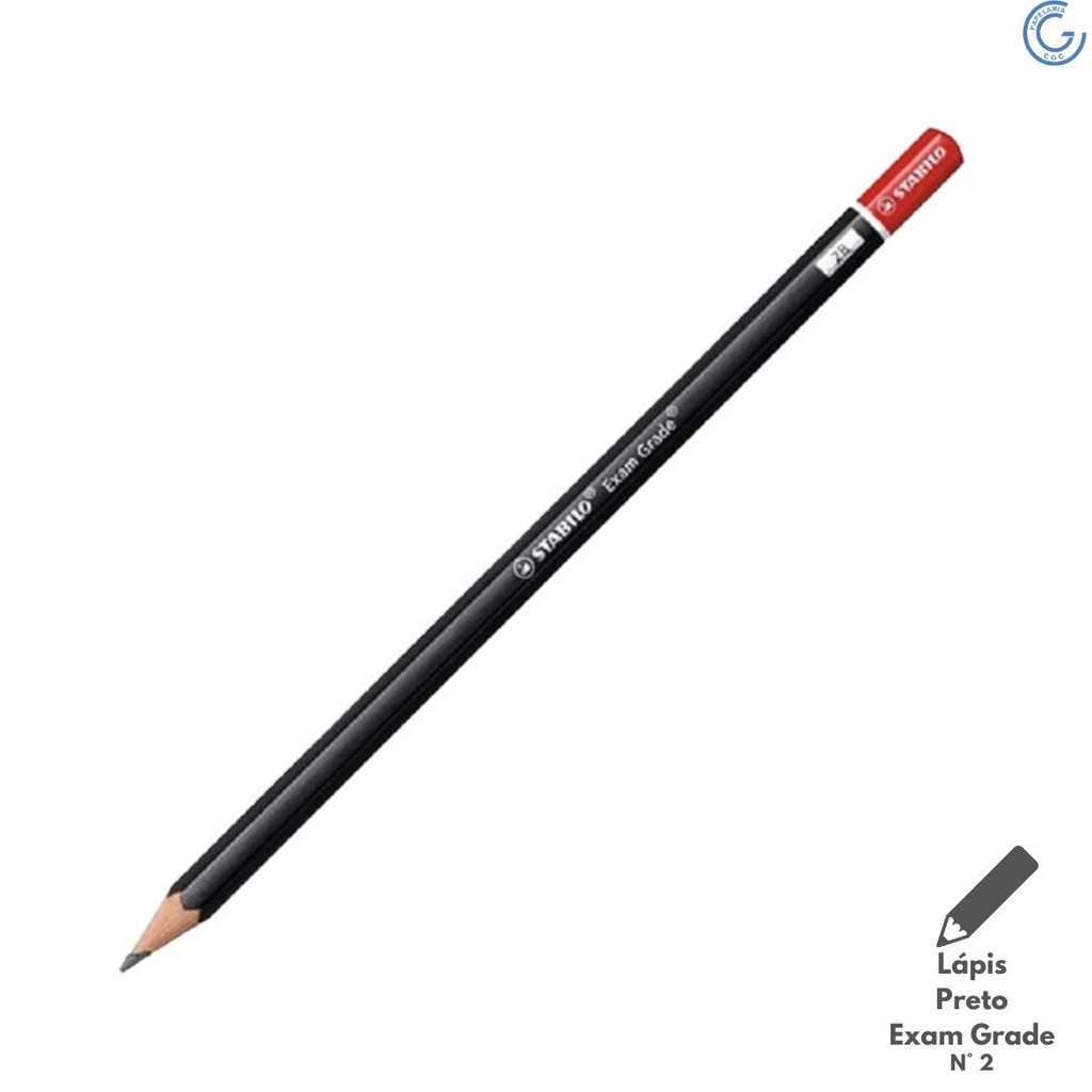 Lápis Preto 2B Exam Grade Unidade - Stabilo | Shopee Brasil