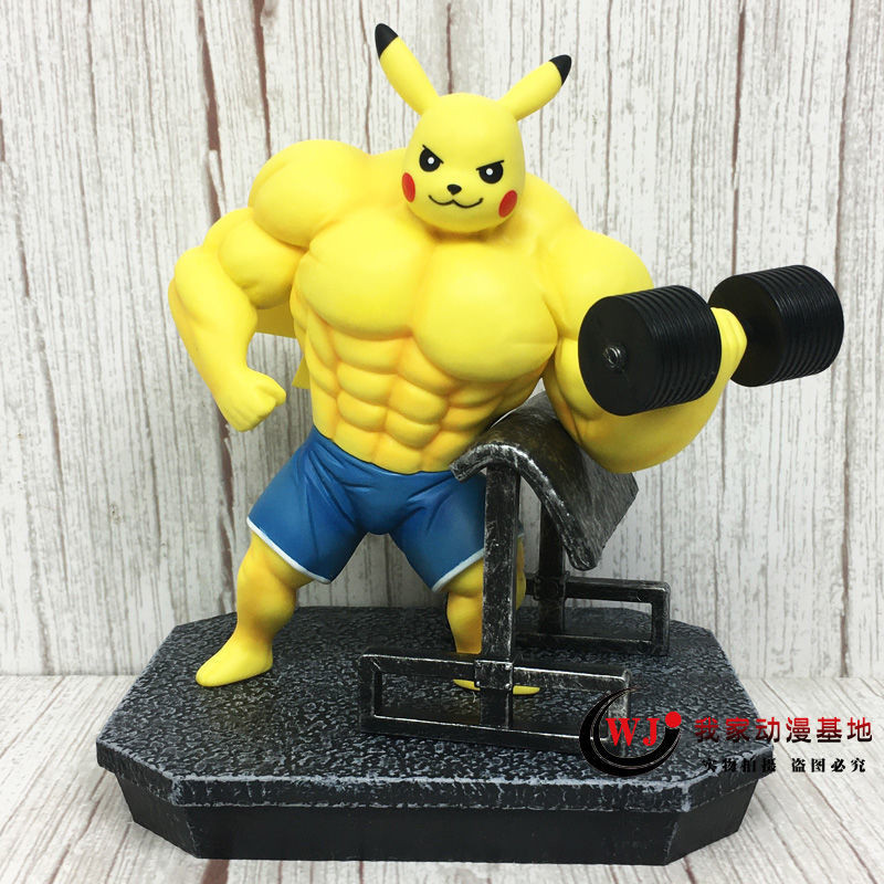 Pokémon FO Muscle Macho Fitness Pikachu Figura Segurando Haltere ...