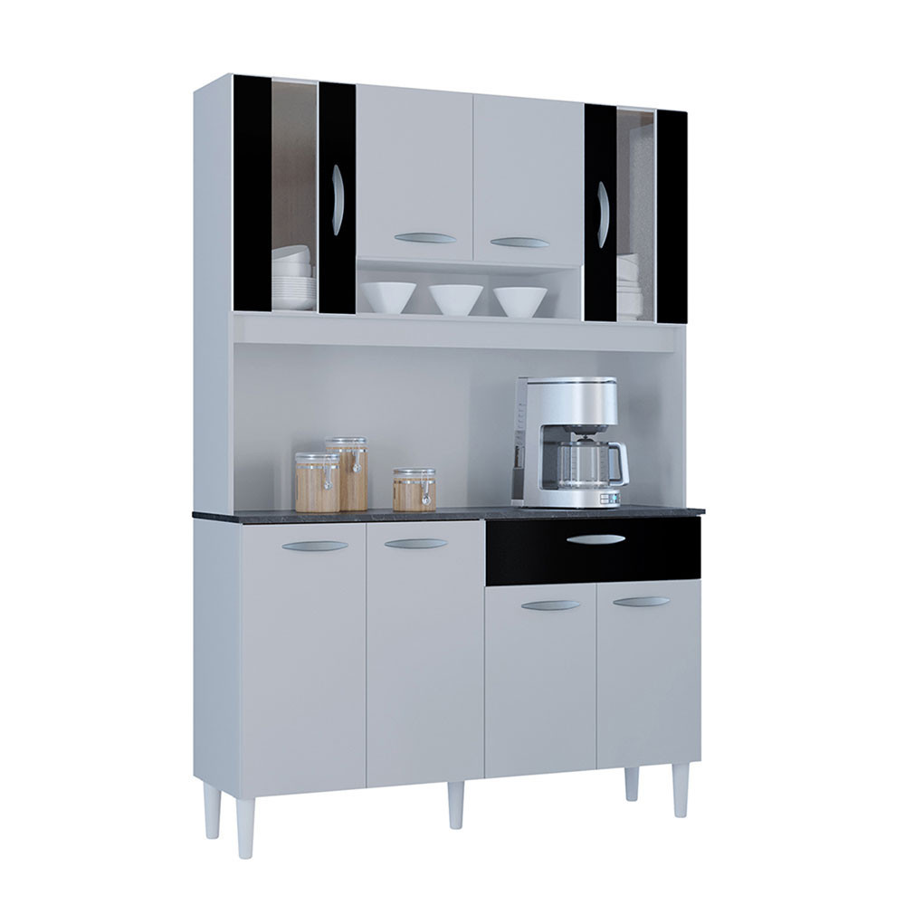 Kit Cozinha Coral 8 Portas 1 Gaveta 120 cm Poquema | Shopee Brasil
