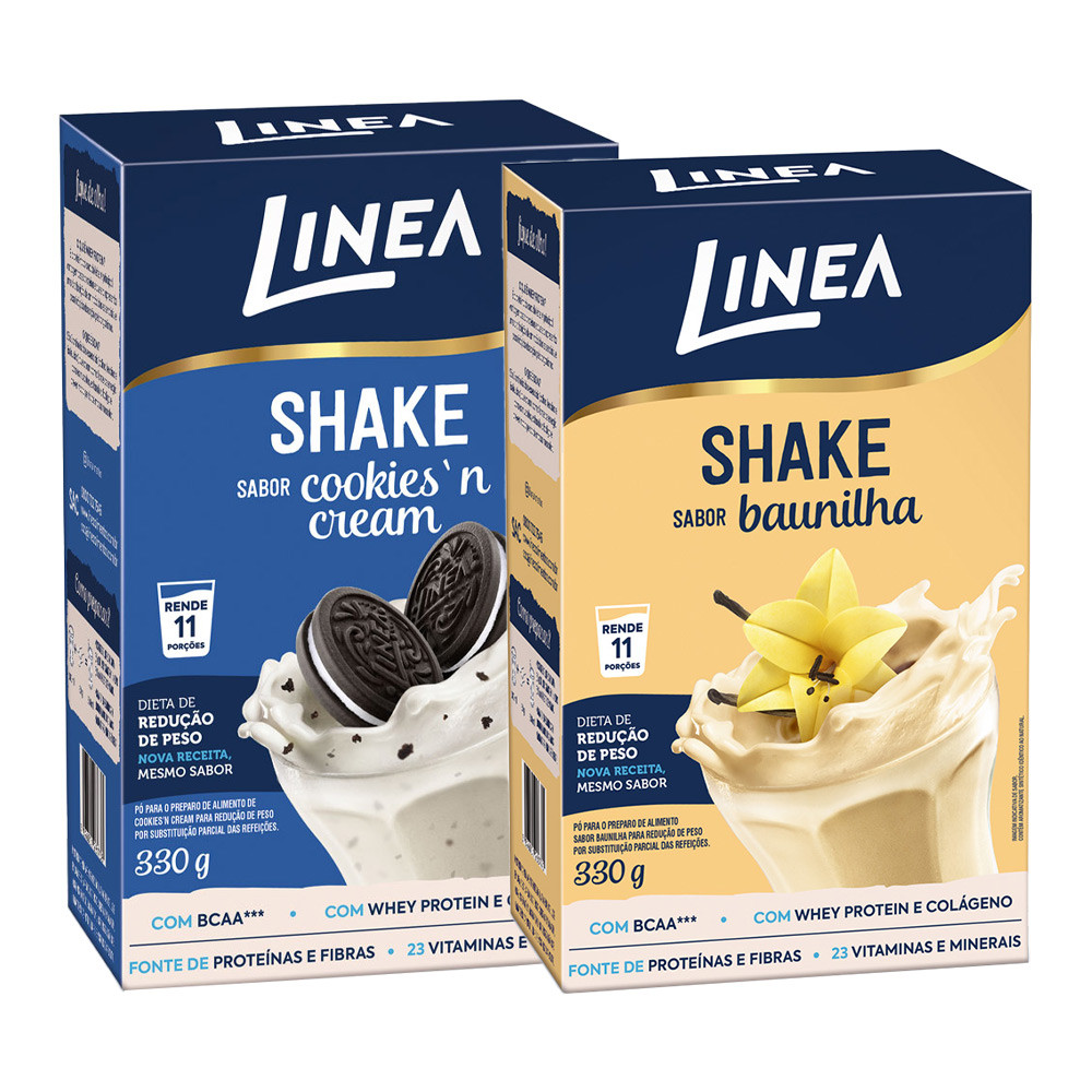 Kit Linha Linea: Shake Cookies e Shake Baunilha | Shopee Brasil