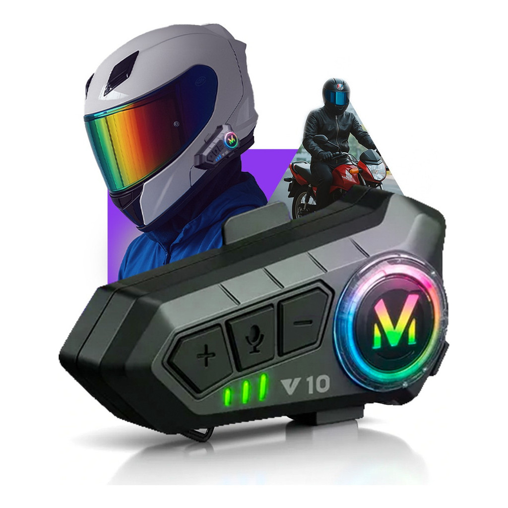 Fone De Ouvido Comunicador Sem Fio Para Capacete De Moto Bth | Shopee ...