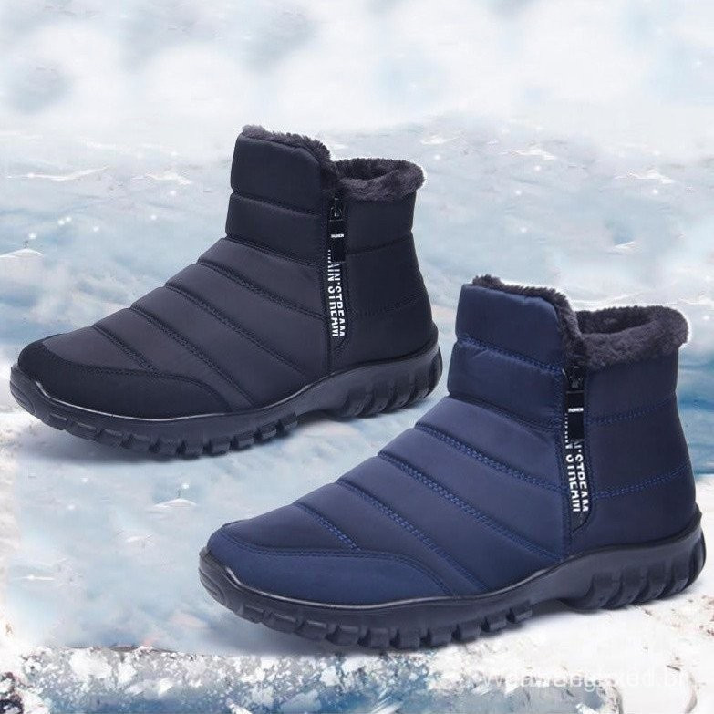Botas de Neve Masculinas, Sapatos de Pai, Tecido de Algodão Grosso ...