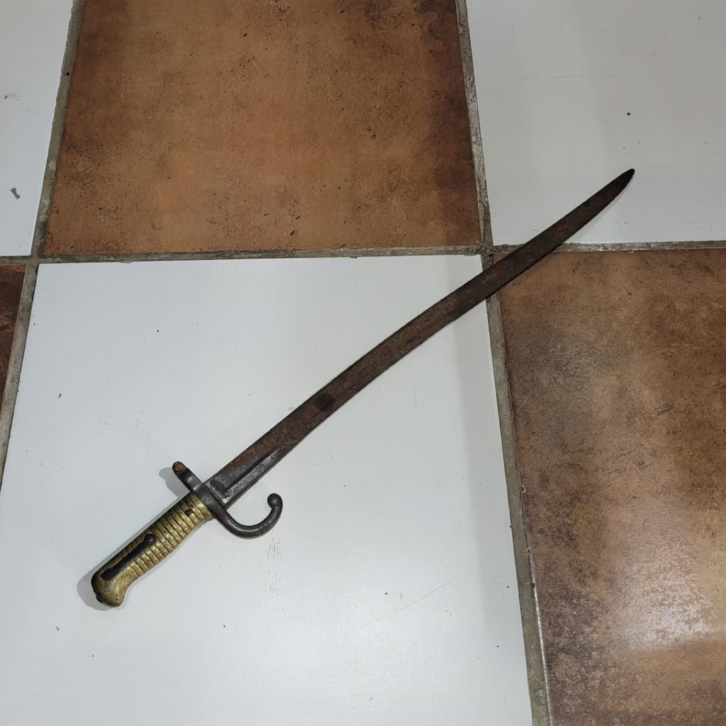 Rara Baioneta Militar M1866 do Fuzil Chassepot | Shopee Brasil