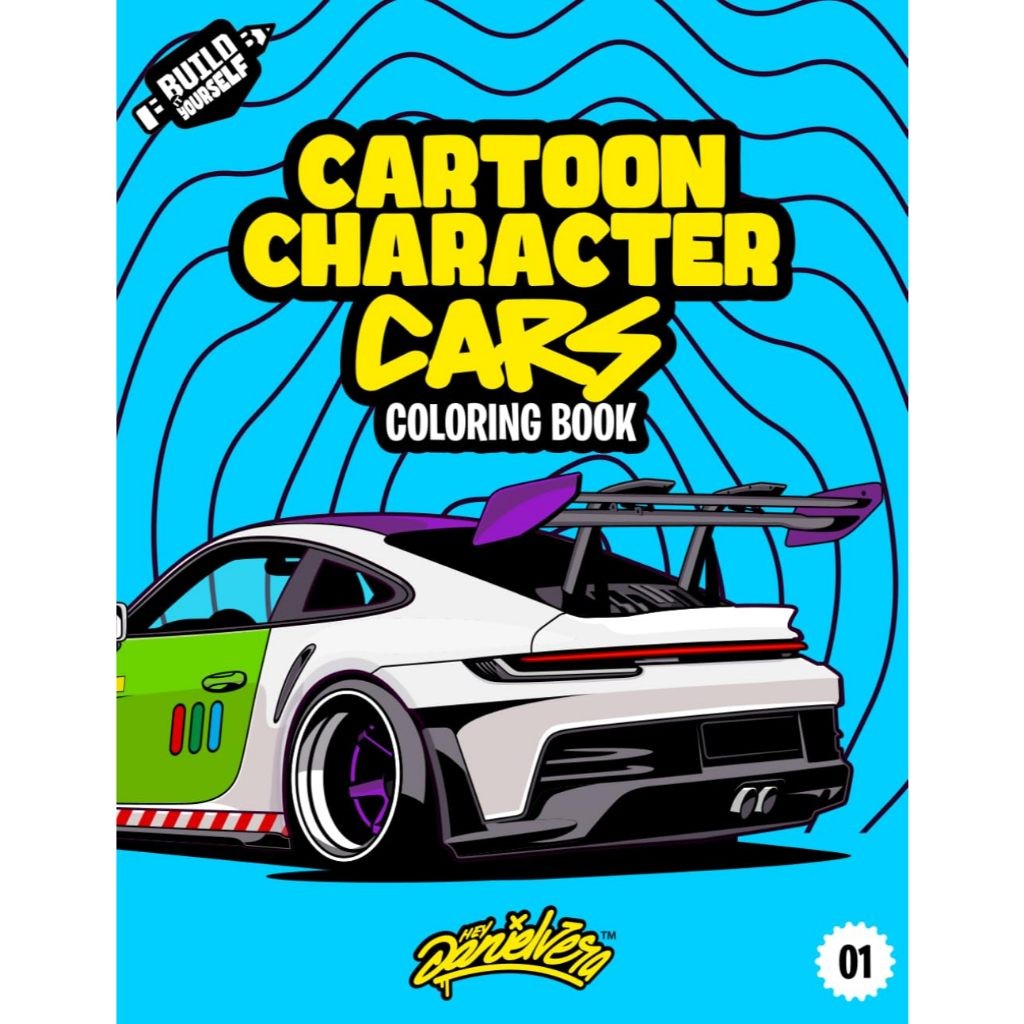 Cartoon Character Cars - Daniel Vera: 40 Desenhos para Colorir A4 (75g Sulfite) - Folhas Soltas ...