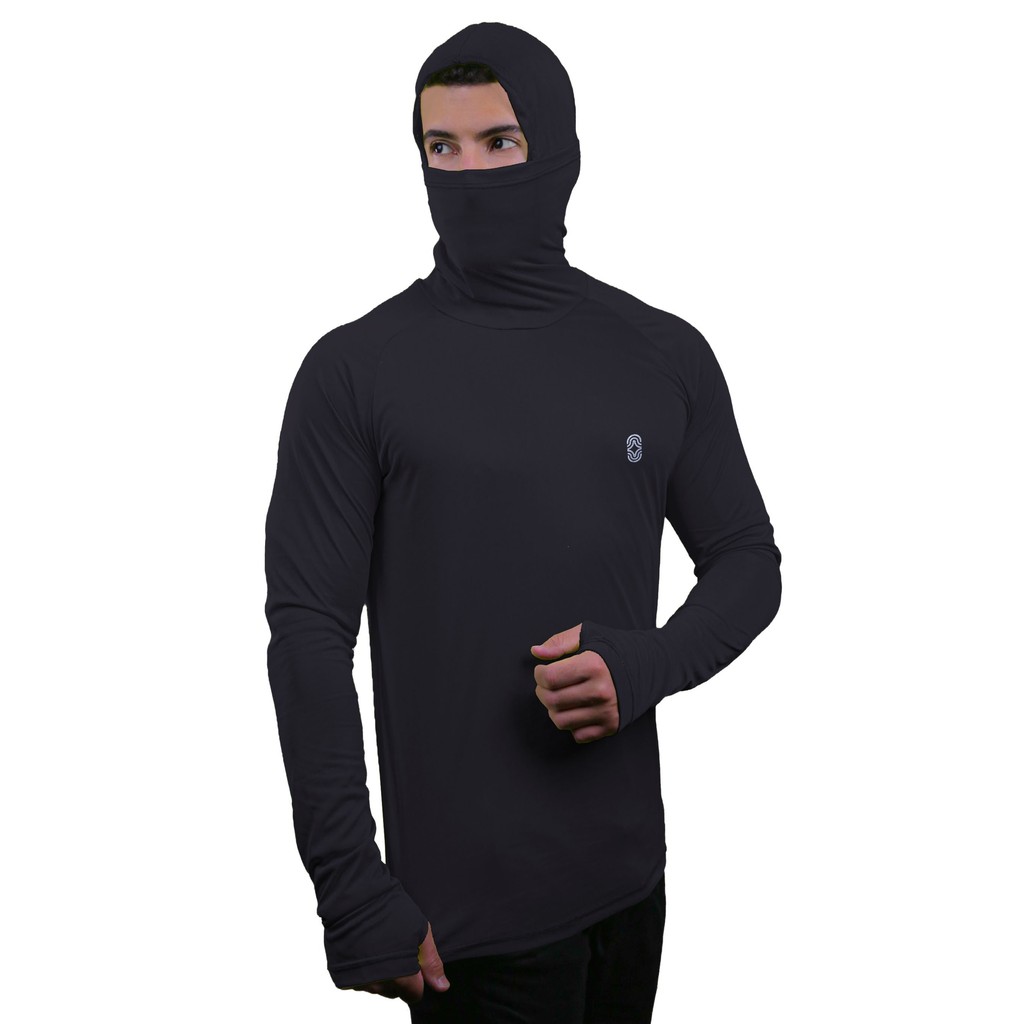 Camiseta Skube Com Máscara e Capuz UV 50+ Manga Longa | Shopee Brasil