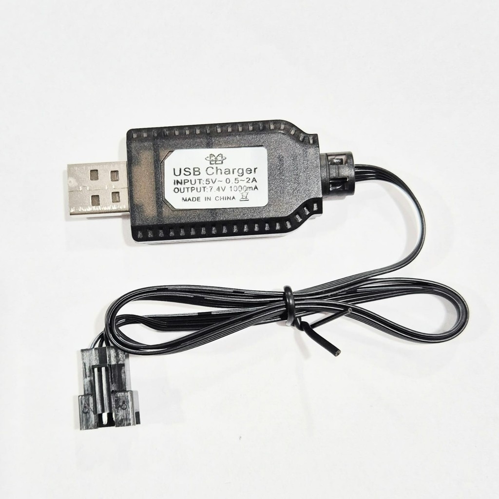 Carregador 7.4v Para Bateria Arma De Gel Usb + Sm-4p 4vias arminha gel 45.02.070 | Shopee Brasil