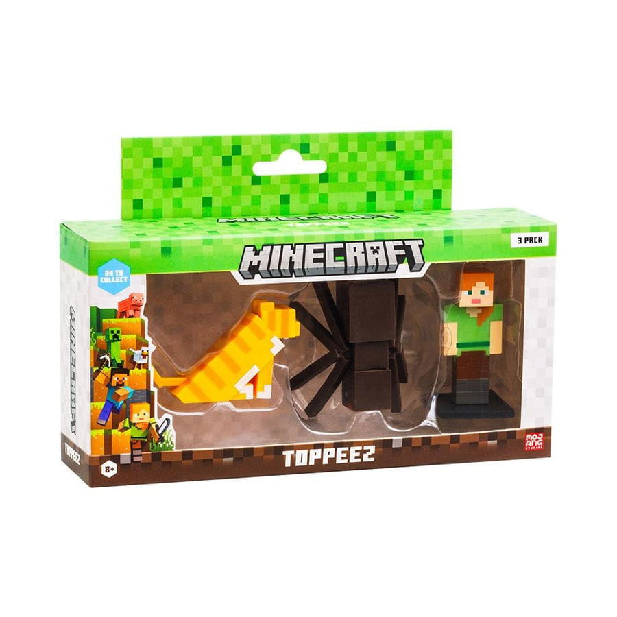 Conjunto Minecraft - Gato, Aranha e Alex - Mojang - Multikids | Shopee ...