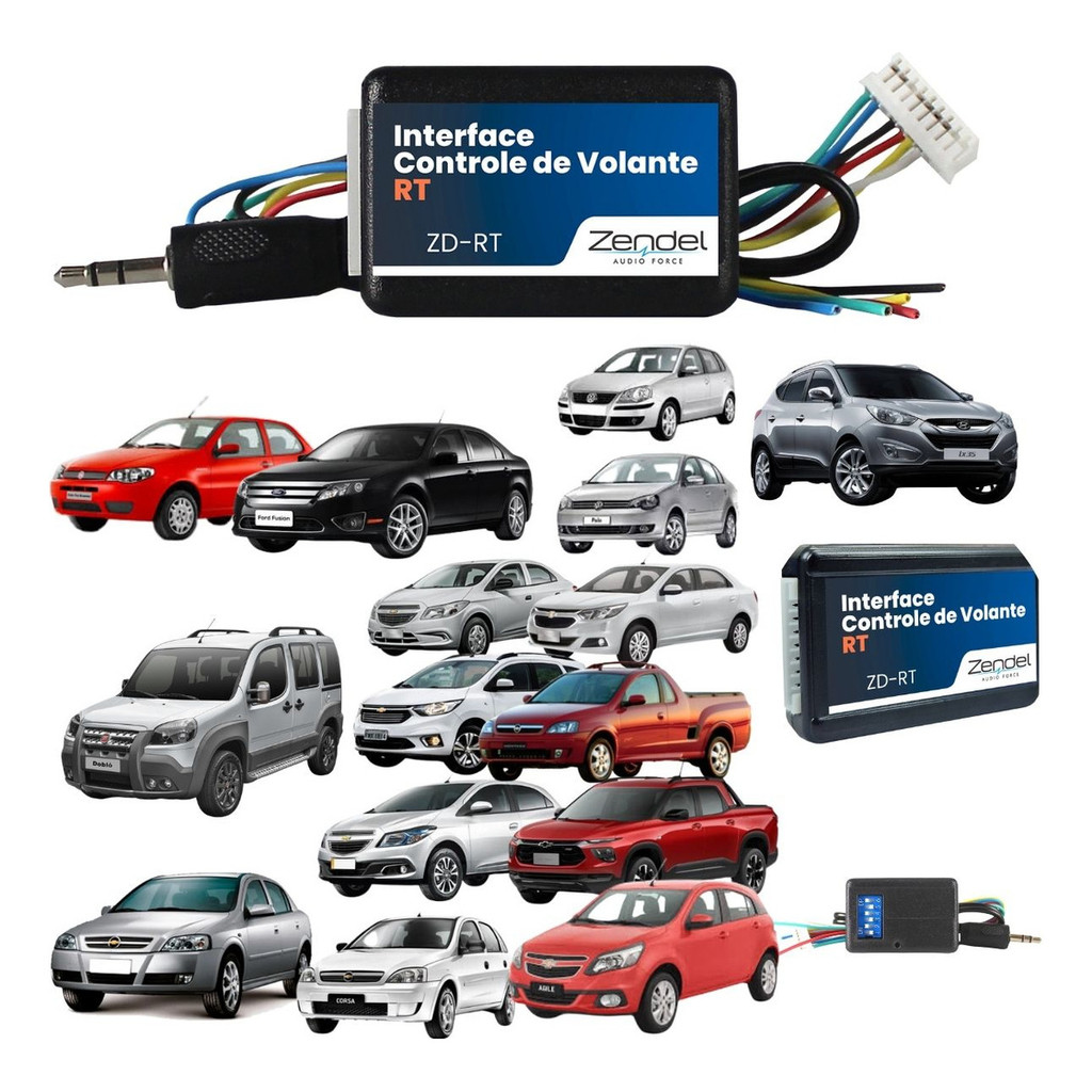 Interface De Volante Zendel Rt Linha FIAT Hyundai Honda FORD Nissan ...