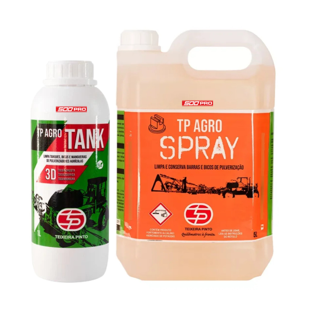 KIT TP AGRO TANK 1L + TP AGRO SPRAY LIMPA BARRAS E BICOS 5L - TEIXEIRA PINTO | Shopee Brasil
