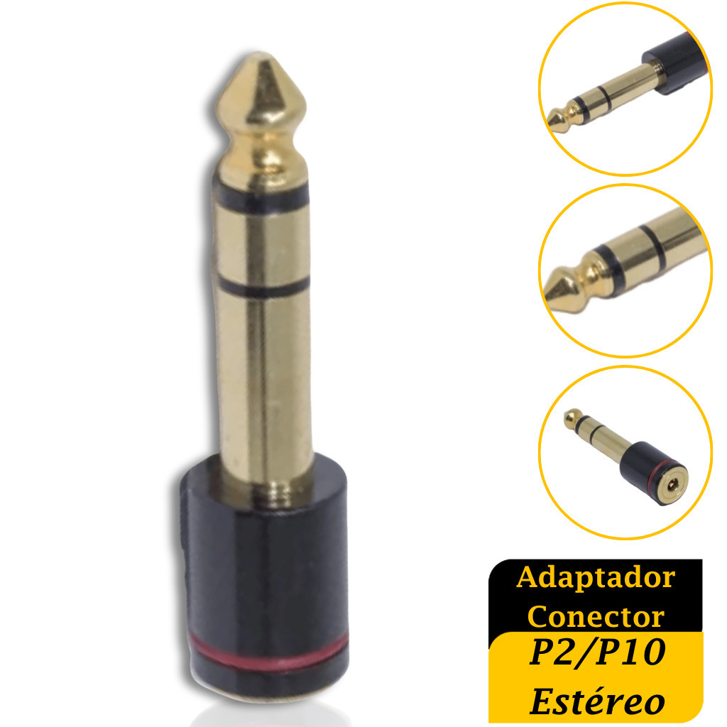 Adaptador Conector P2/P10 Estéreo CS 702 – Converta Conexões com ...