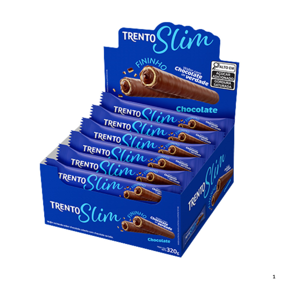 Chocolate Trento Slim Chocolate Com 16 Unidades De 20g | Shopee Brasil
