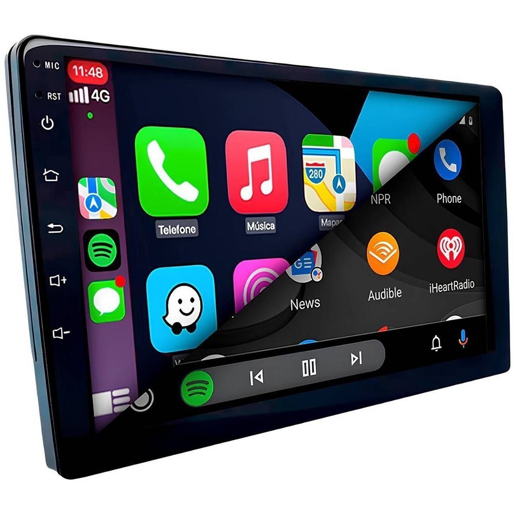 Central Multimidia 10" polegadas Android 13 2 din Android Espelhamento ...