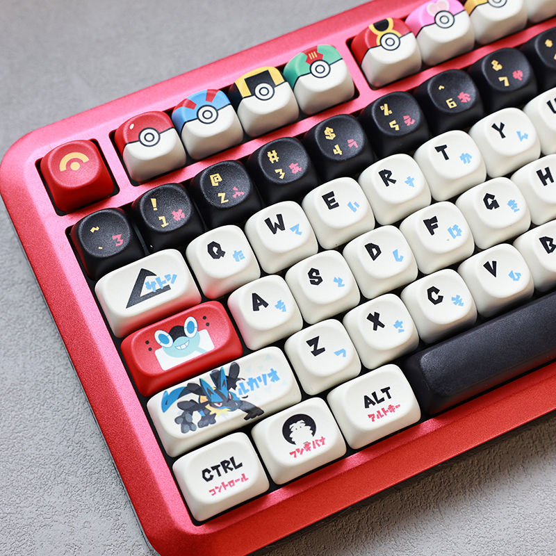 Pokémon Keycaps MOA/Cherry Profile 130 Teclas PBT Sublimação De Tinta ...