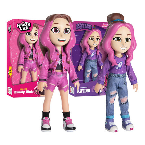 Kit Bonecas Katlen E Emily Vick Youtube Nova Boneca Dos Rosa | Shopee ...
