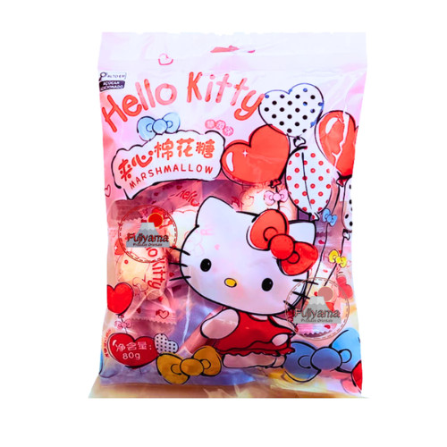 Marshmallow Recheado Hello Kitty Sabor Morango Sanrio 80g | Shopee Brasil