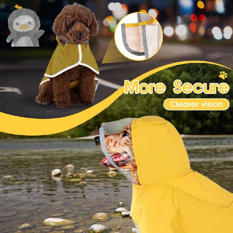 Capa De Chuva Para Animais De Estimação À Prova D'água Reflexiva ...