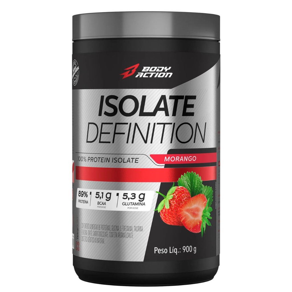Isolate Definition Proteína Isolada Sabor Morango Bodyaction | 900g ...