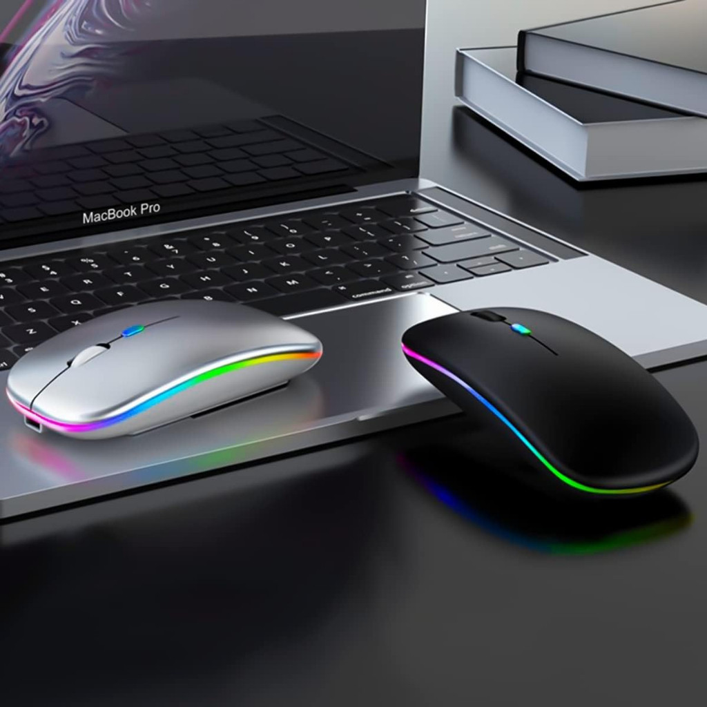 Mouse Sem Fio Recarregável Wireless Led Rgb Ergonômico Novo | Shopee Brasil