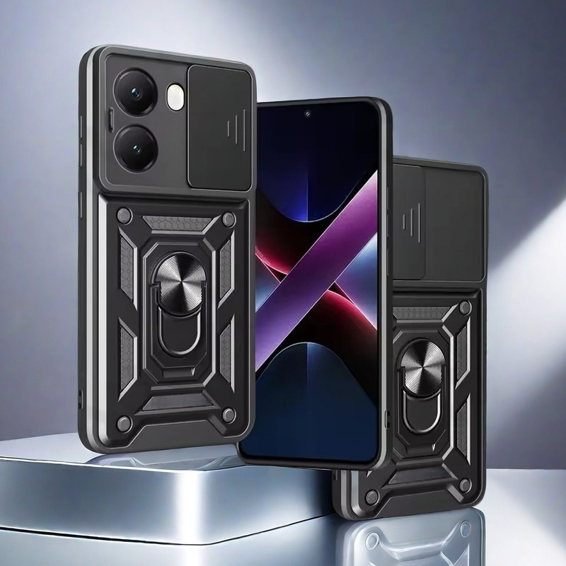 Capa Para Xiaomi Poco X7 X6 M7 M6 Pro F7 F6 X5 Pro Poco C75 C71 C65 Caso Armadura Slide Câmera ...