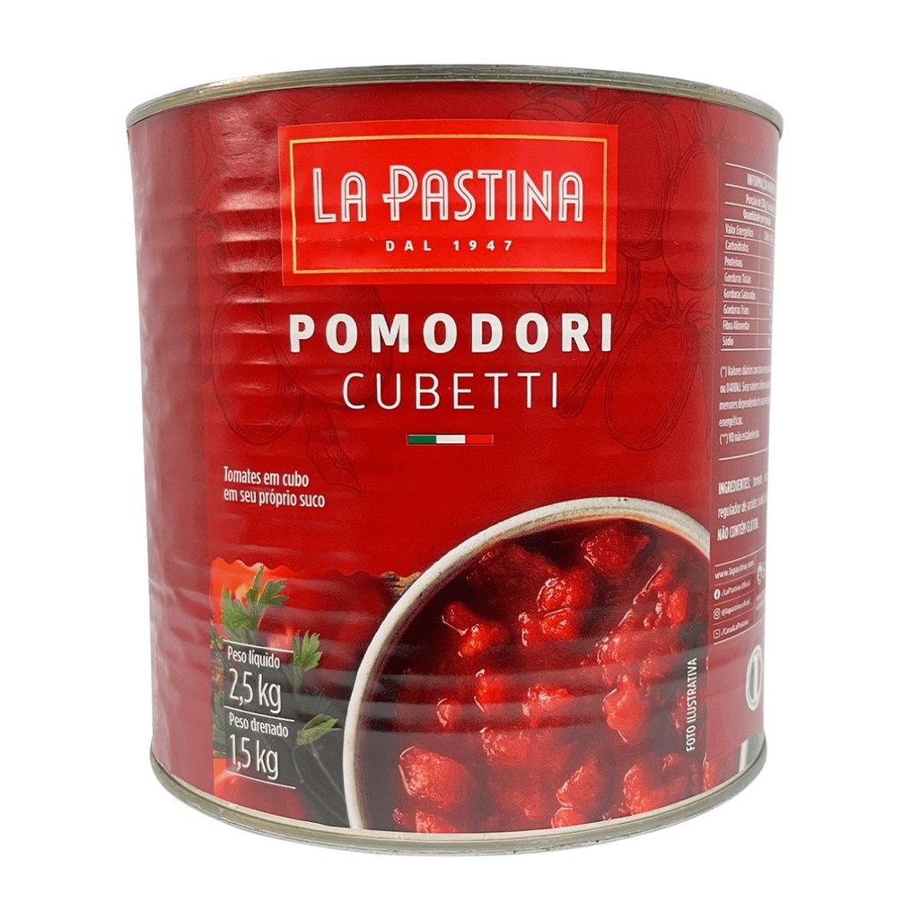 Pomodori Molho Italiano La Pastina Cubetti 2,5kg | Shopee Brasil