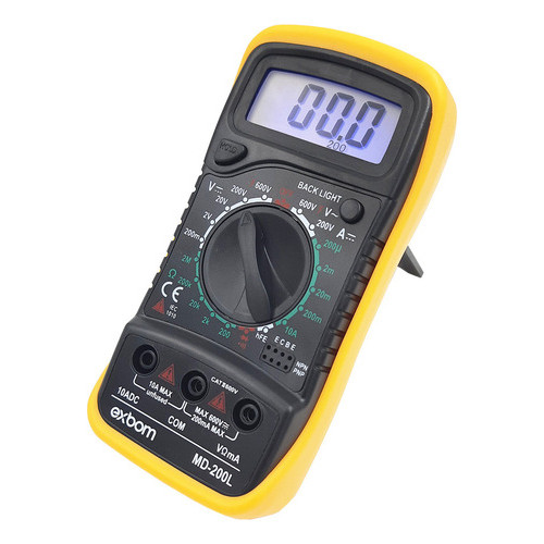 Multímetro Digital Profissional Multiteste Md-200l Com Bipe | Shopee Brasil