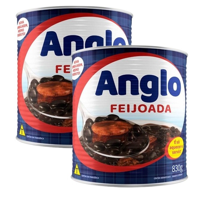 KIT 2 FEIJOADA ANGLO LATA 830G | Shopee Brasil