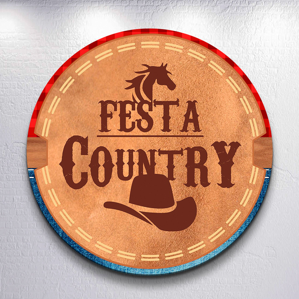 Painel redondo festa country tamanhos mini e grande capa decoração ...