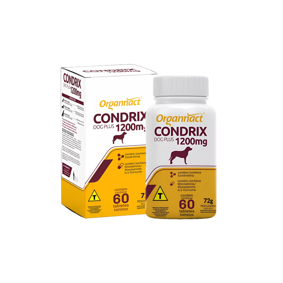 Condrix Dog Tabs Plus 1200 Mg Com 60 Tabletes - Organnact | Shopee Brasil
