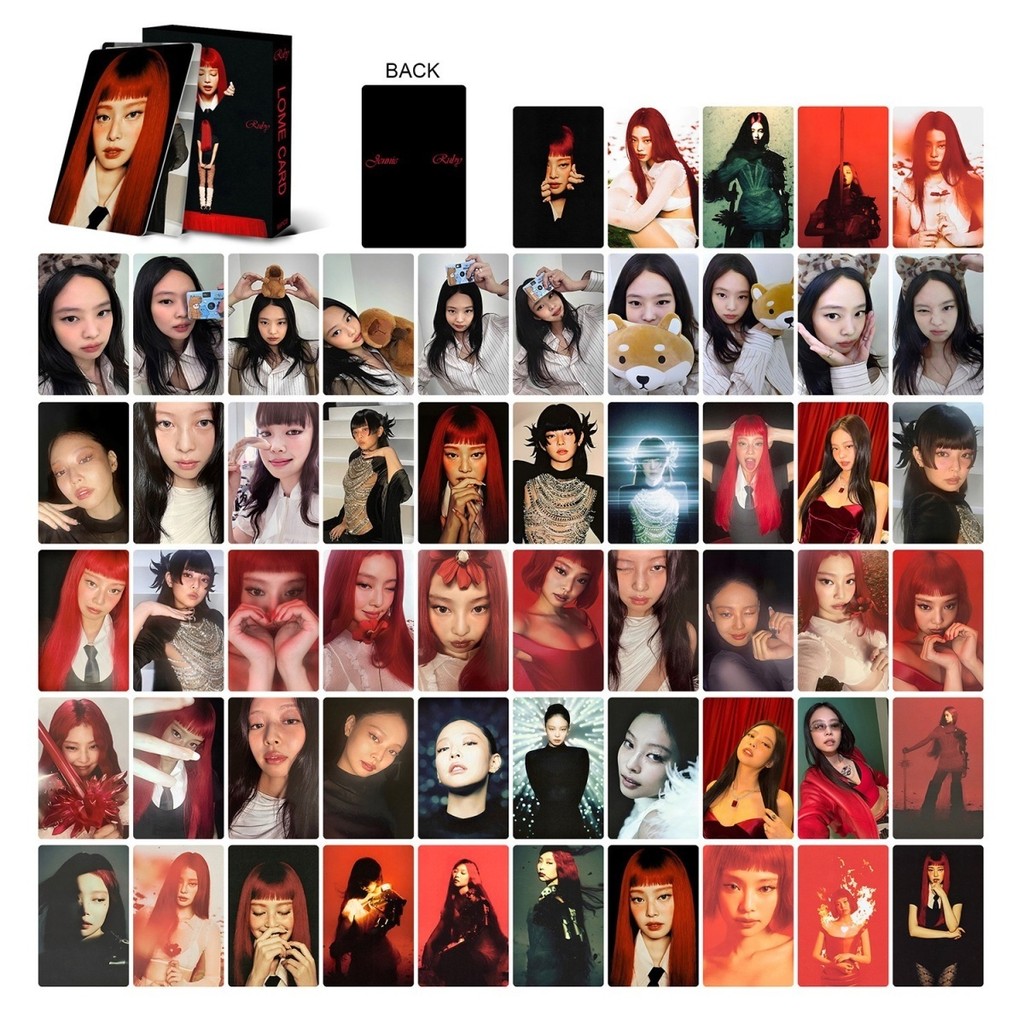 55 peças jennie retorno álbum rubi Photocards Jenny BLACKPINK rosa ...