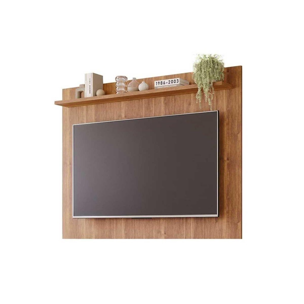Painel Home p/ TV até 55 Polegadas Volpi c/ Prateleira 154cm Cinamomo - Permóbili | Shopee Brasil