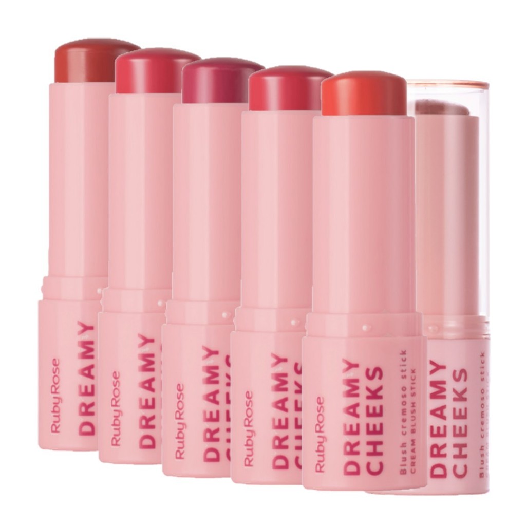 Novo Blush Stick Ruby Rose Dreamy Cheeks HBM01 | Shopee Brasil