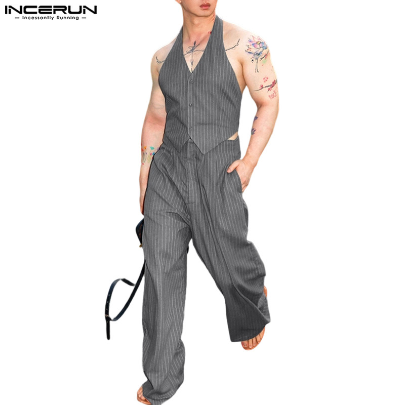 INCERUN Masculino Coreano Negócios Moda Decote Em V Botão Até Sem ...