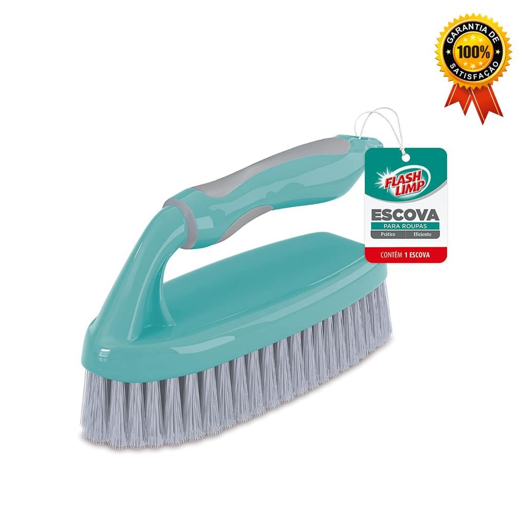 Escova Verde De Mão Com Cabo Para Roupas Lavanderia Flash Limp LAV6593 ...
