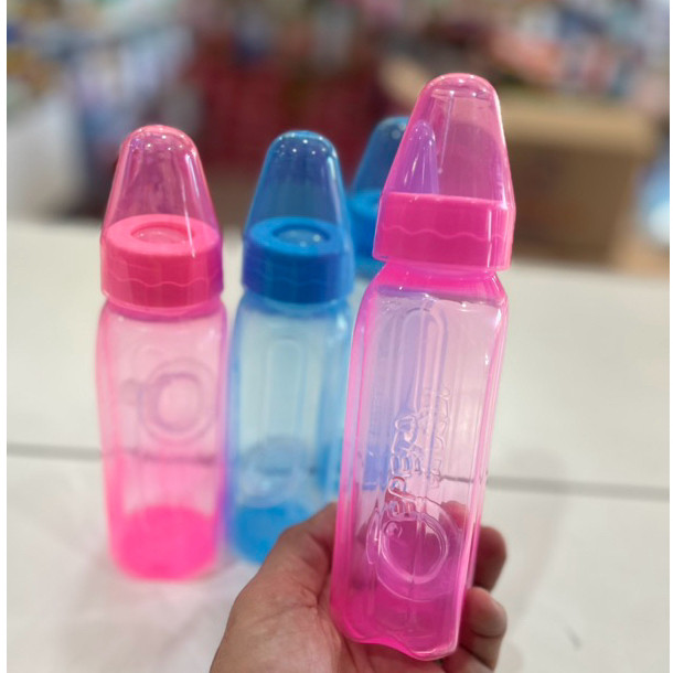 Mamadeira Azul ou Rosa Retrô 240ml Infantil bebê Pepeta Bico Redondo (1 unidade) | Shopee Brasil