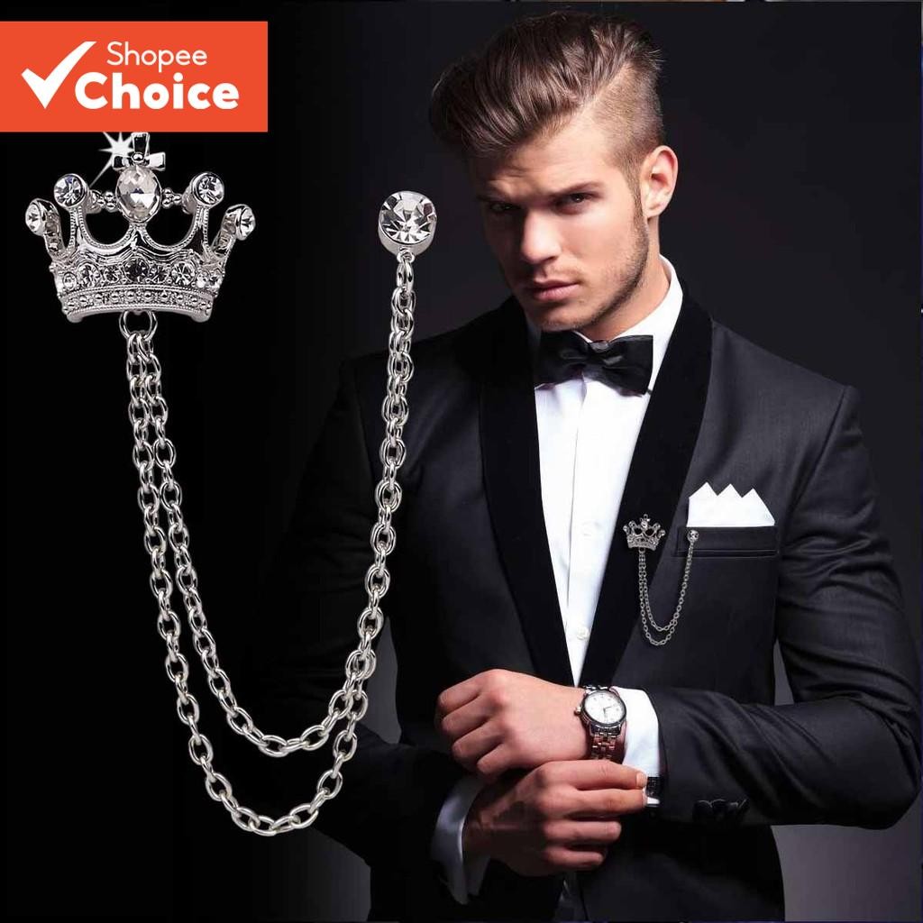 Broche Elegante Unissex Coroa Lapela Alfinete Ternos Clipe Para Homens ...