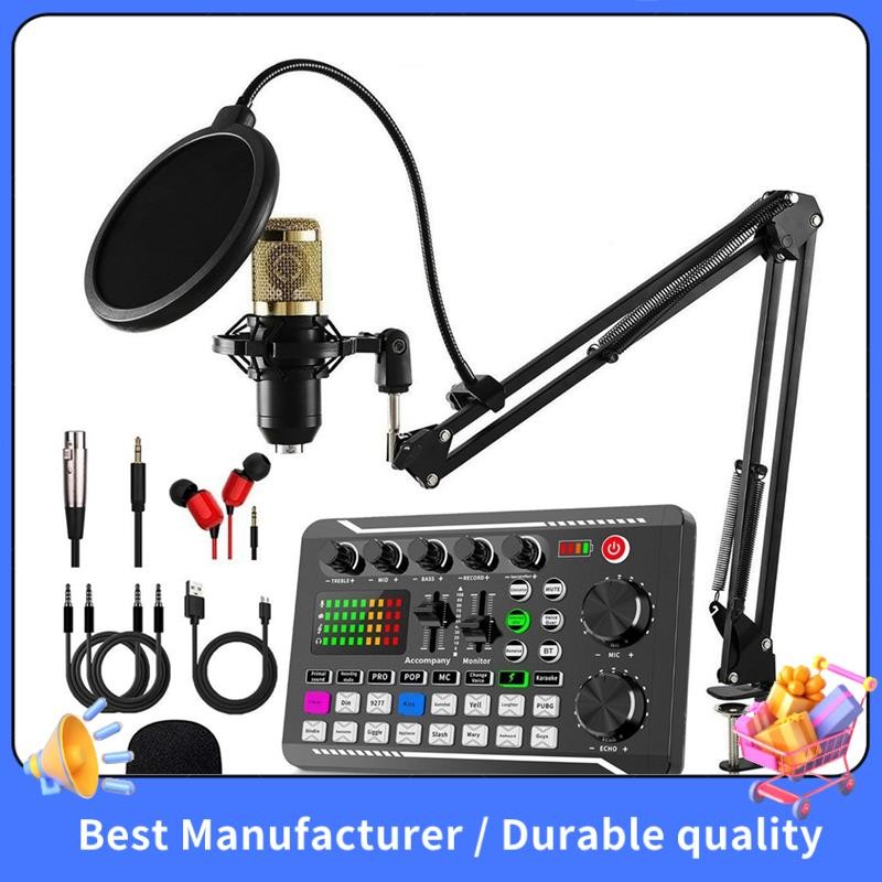 F998 Placa De Som E BM800 Kit Microfone Misturador Amplificador De ...