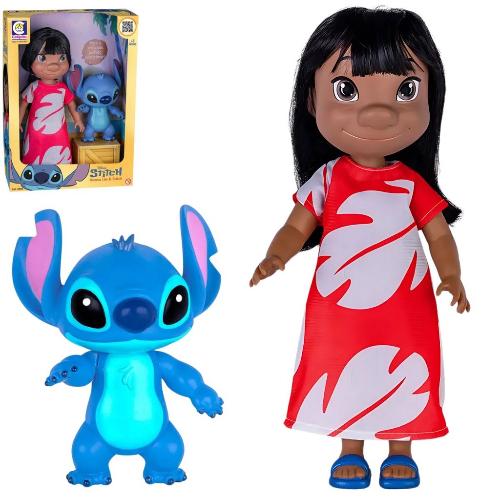 Boneca Disney Lilo & Stitch em Vinil Articulados 2899 - Cotiplás | Shopee Brasil