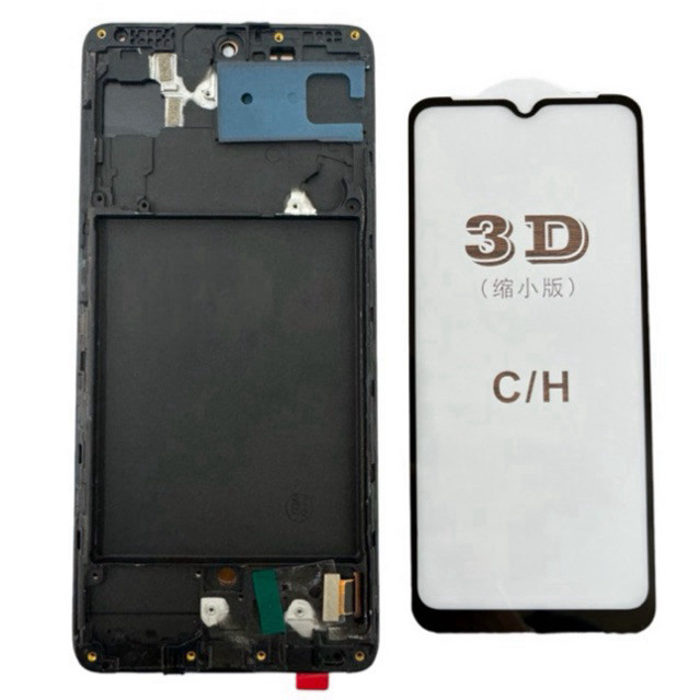 Tela Frontal Display Completo C/aro A71 A715 Original Oled Biometria + Pel 3d Envio Rápido ...