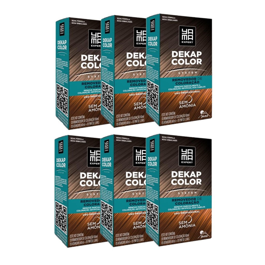 Kit 6 Removedor De Coloração Dekap Color 120mL - Yamá | Shopee Brasil