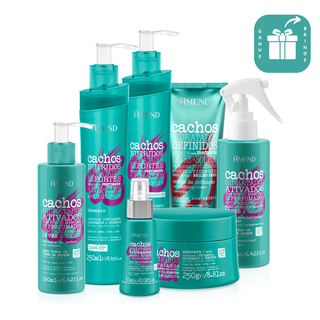Amend Cachos Fechados Kit Completo + Fluido Day After 190ml | Shopee Brasil