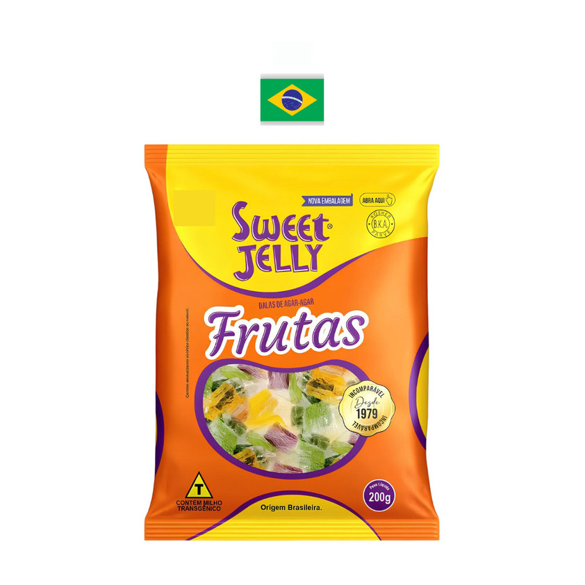 SWEET BALA JELLY 200g - Bala de agar-agar sabor frutas. Origem: Brasil ...