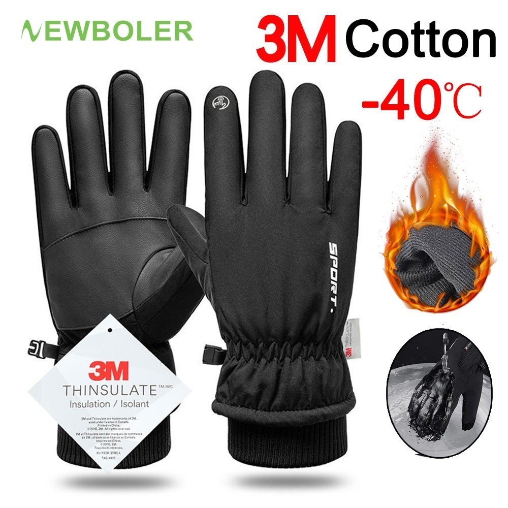 Newboler 3M Luvas De Inverno De Algodão À Prova D'água Com Tela ...