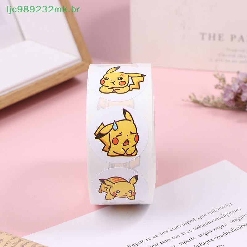 [MYBR] 500 Pcs Coleção Pokémon Fofa Pikachu Rolo Pasta Decorativa Mão ...
