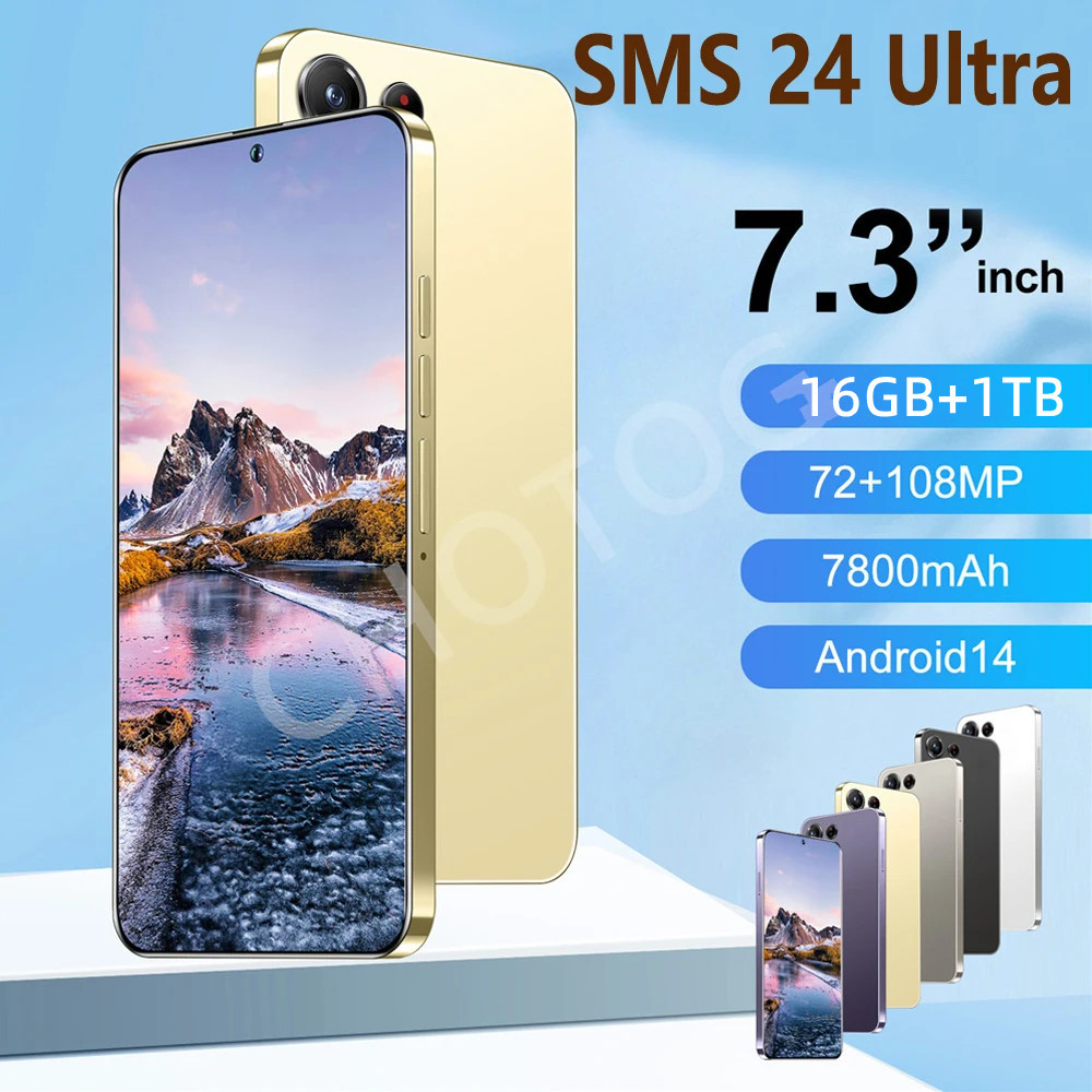Novo S24 Ultra Telefones Celulares 16GB + 1TB Versão Global Smartphone 5G Duplo Sim Android ...