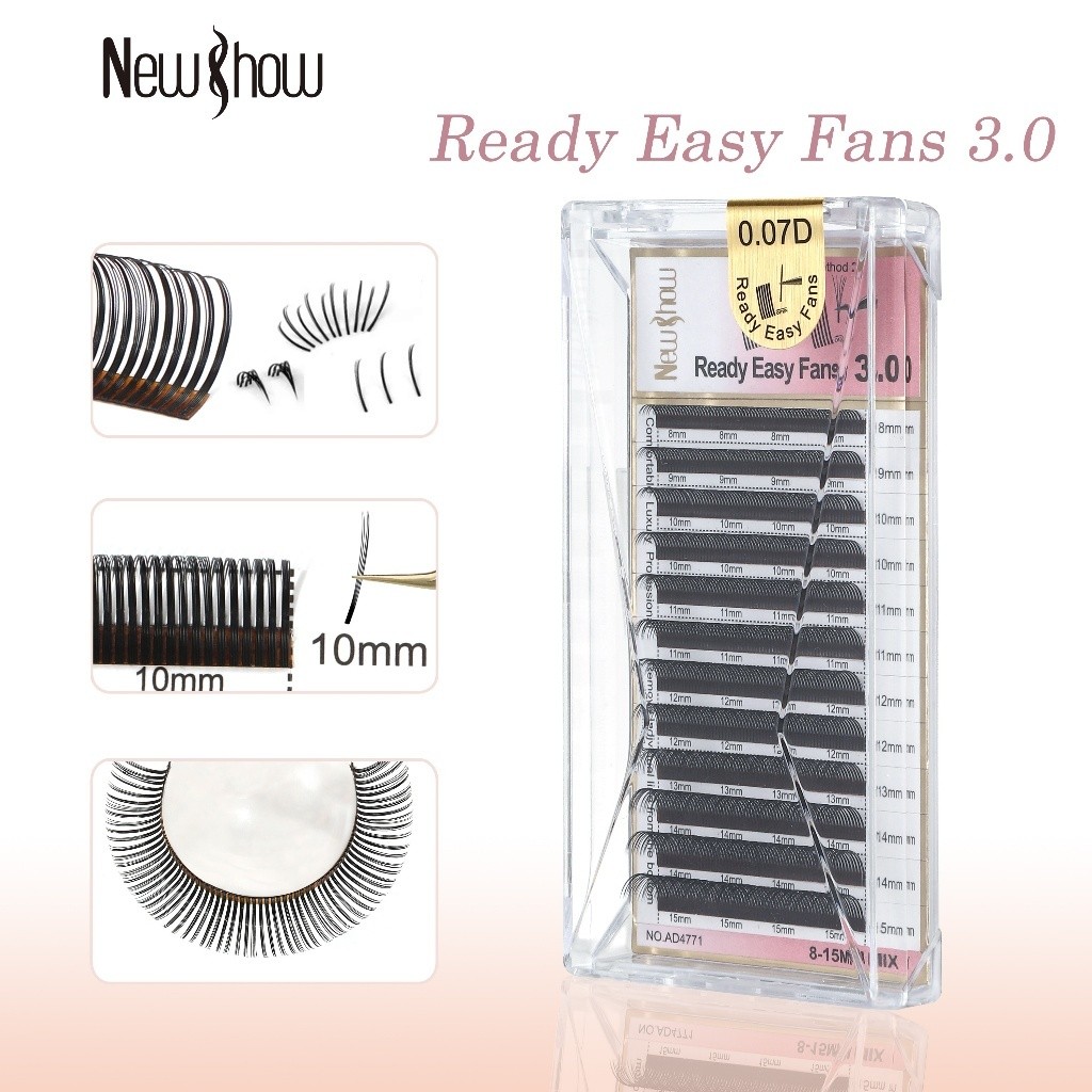 NewShow Cílios Y Original com Selo Fio Y/Ready Easy Fans/6D W/8D-W LASHES/Extensão de Cilios ...