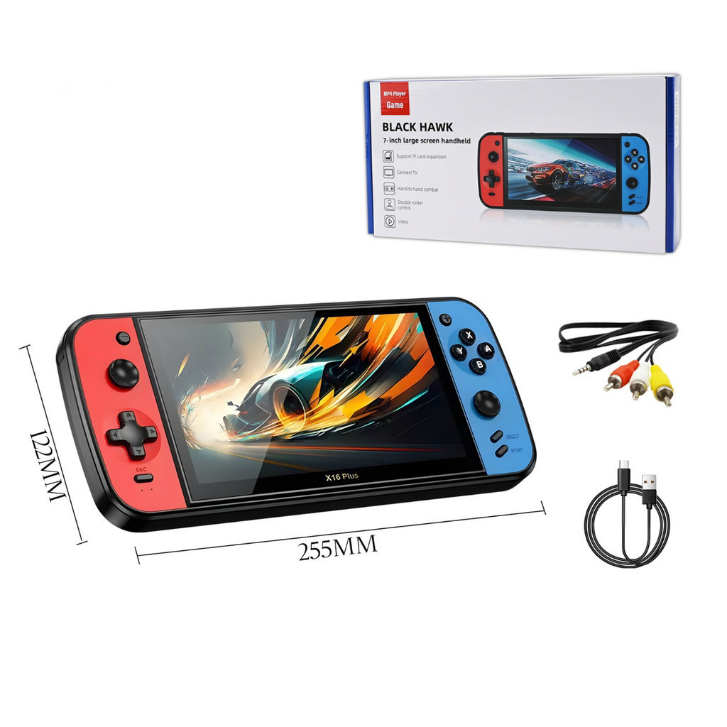 Console Vídeo Game Portátil X16 PLUS + 15 Mil Jogos 7.5 Polegadas ...