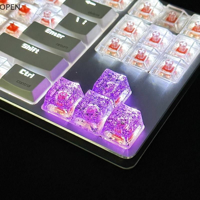 op 1 Pçs Personalizado Transparente Lantejoulas Chave Tampa Criativa ...